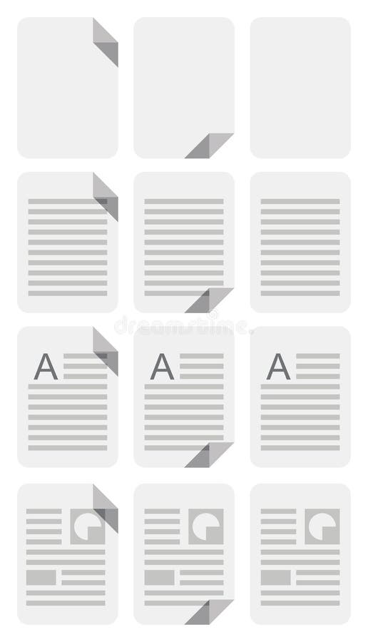Page icons stock illustration. Illustration of document - 30020271