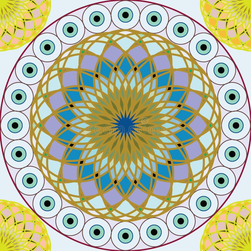 Stylized Vector Seamless Pattern, Multi-Colored Spheres and Stars in ...