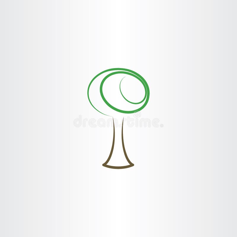 Vector Tree Illustration Symbol Icon Stock Vector - Illustration of ...
