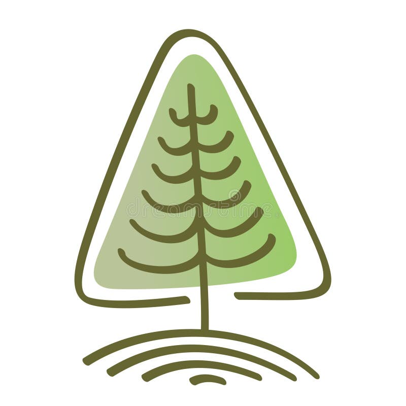 Stylized vector tree stock vector. Illustration of tree - 45750374