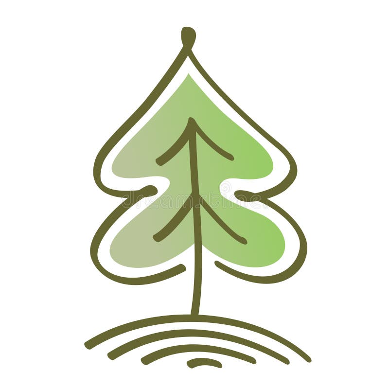 Stylized vector tree stock vector. Illustration of tree - 45750374