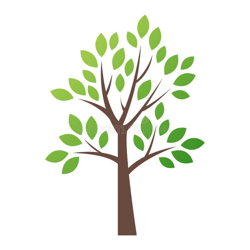 Stylized Vector Tree Logo Icon Stock Vector - Illustration of style ...