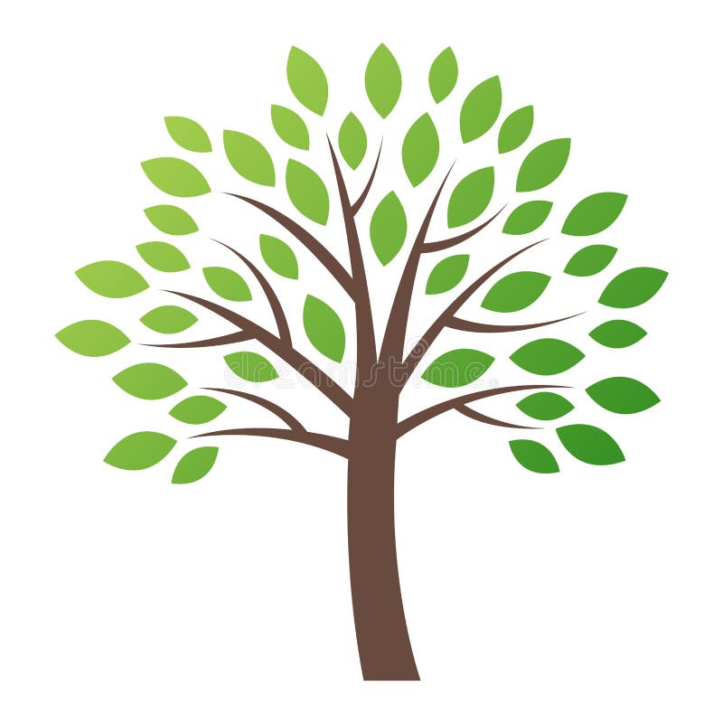 Stylized Vector Tree Logo Icon Stock Vector - Illustration of ...