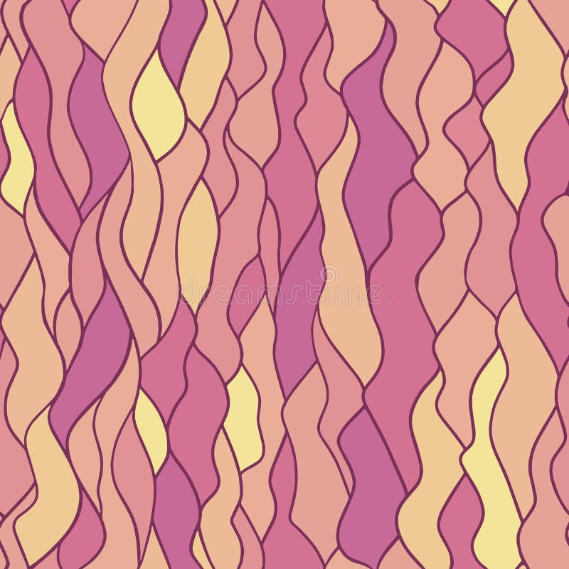 Stylized Vertical Waves Seamless Vector Pattern, Desert Colors Stock ...