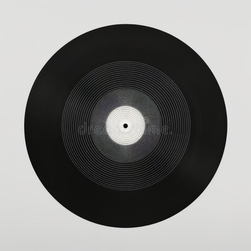 Stylized Vinyl Record on Light Grey Background: a Hyperrealistic Art ...