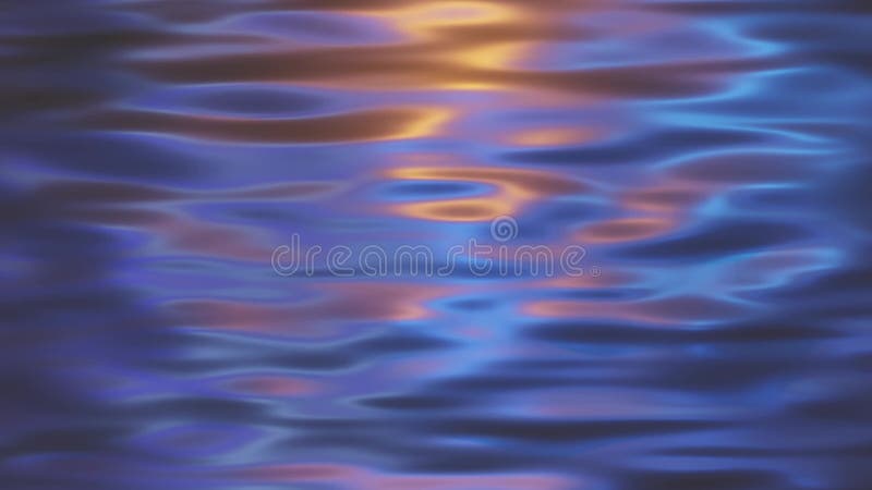 Stylized Water Simulation with Soft Sunset Lighting Stock Footage ...