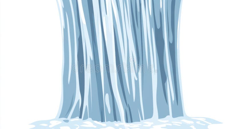 Stylized Waterfall Illustration Stock Illustration - Illustration of ...