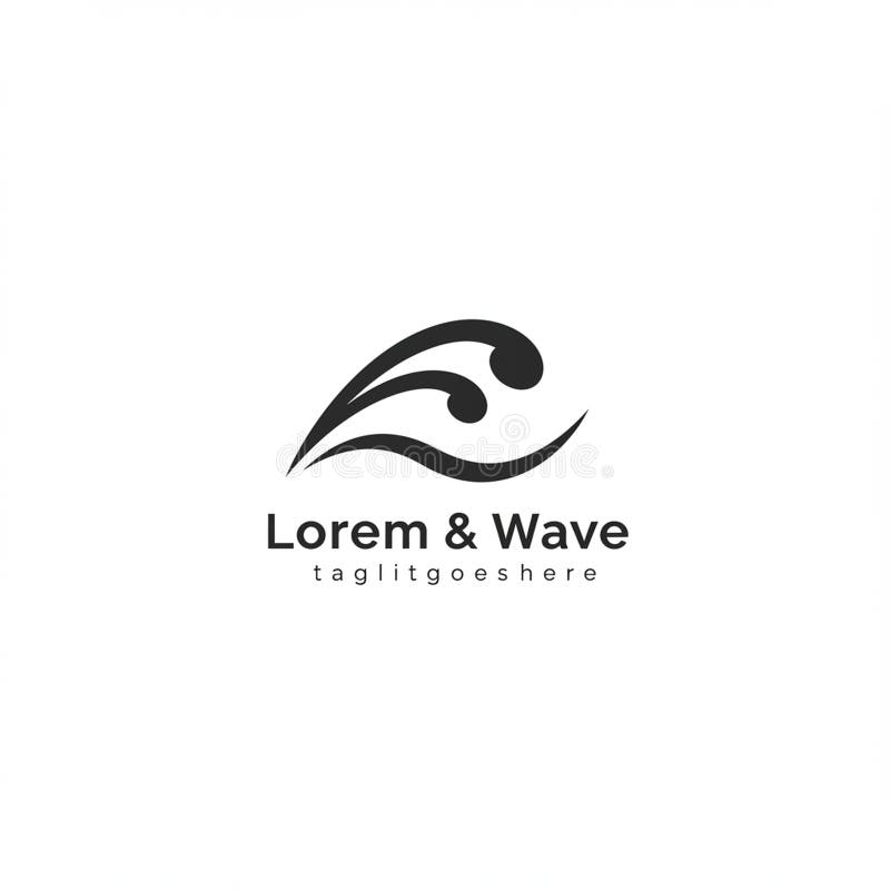 Stylized Wave Logo with Two Curved Lines and Dots Suggesting Motion or ...