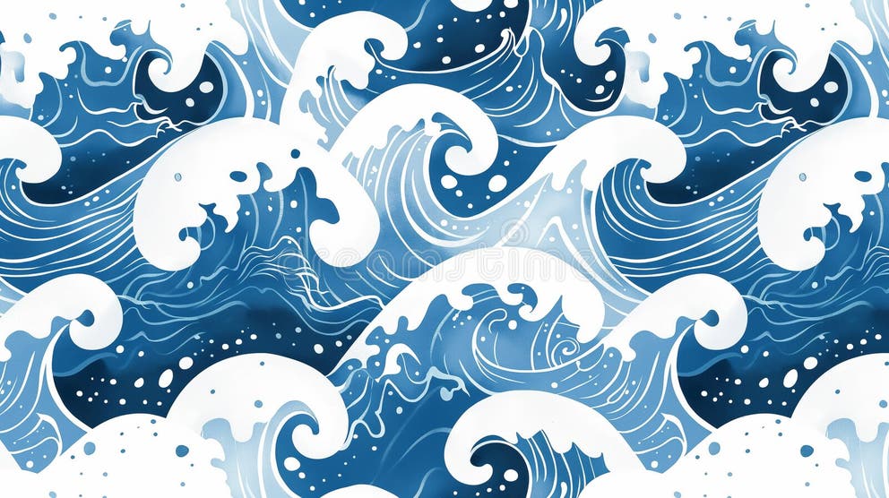 Repeating Ocean Waves Stock Illustrations – 976 Repeating Ocean Waves ...