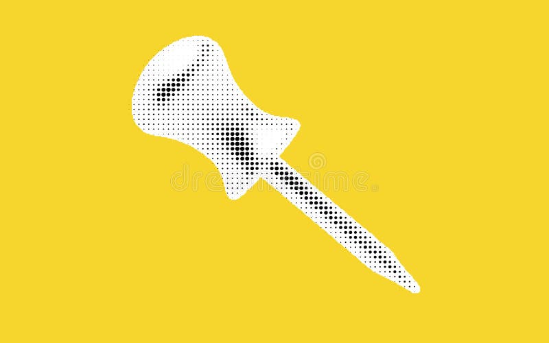 Stylized White Screwdriver on Yellow Background Stock Illustration ...