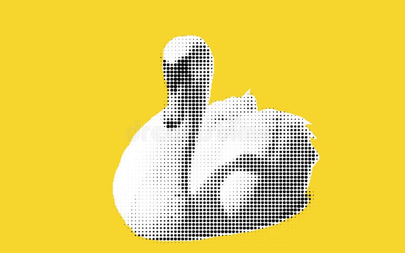 Stylized White Swan on Yellow Background Stock Illustration ...