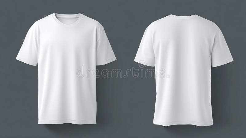 Stylized White T-shirt Mock-up Template. 3D T-shirt Mock-up in Standing ...
