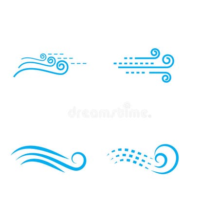 Stylized Wind Logo Simple Symbol Vector Design Stock Vector ...