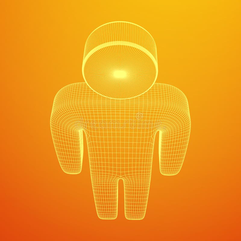 Stylized wire symbol man stock vector. Illustration of icon - 121868837