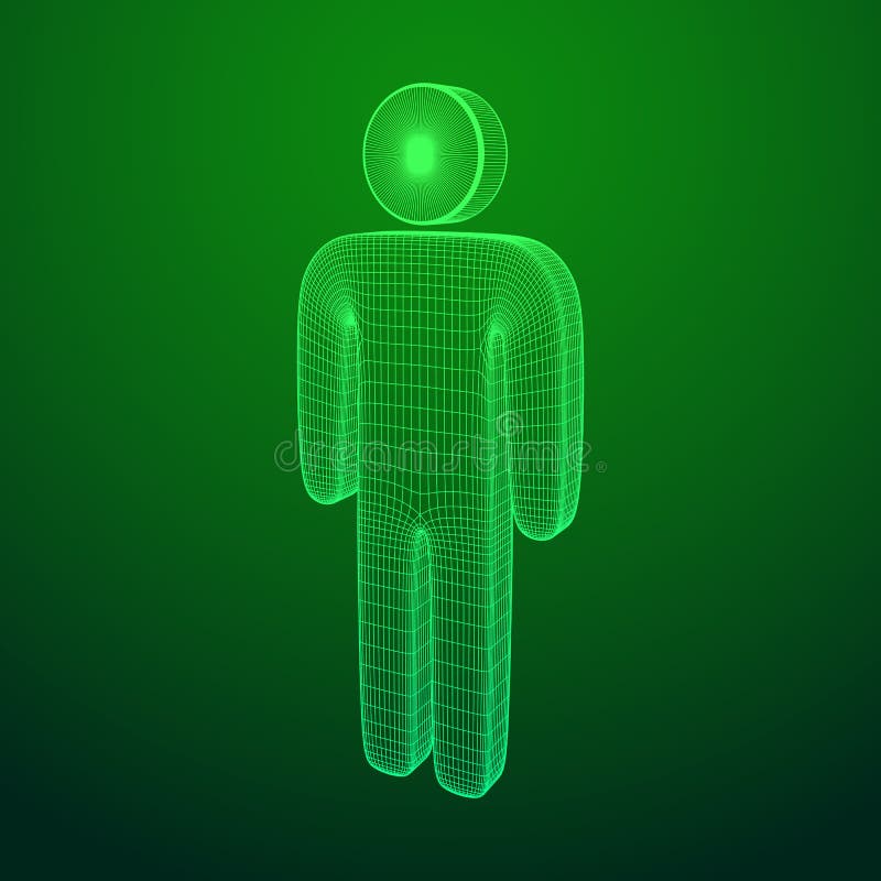 Stylized wire symbol man stock vector. Illustration of leader - 121868893