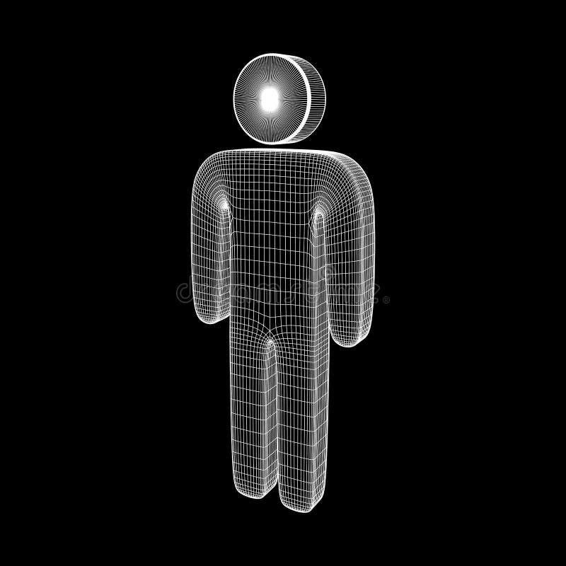 Stylized wire symbol man stock vector. Illustration of partner - 121588814