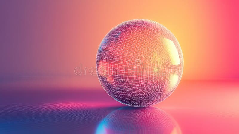 Stylized Wireframe Globe Design with a Modern Aesthetic Against a ...