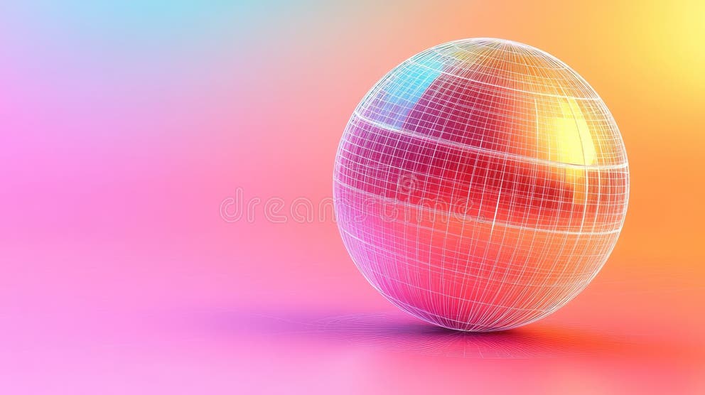 Stylized Wireframe Globe Design with a Modern Aesthetic Against a ...