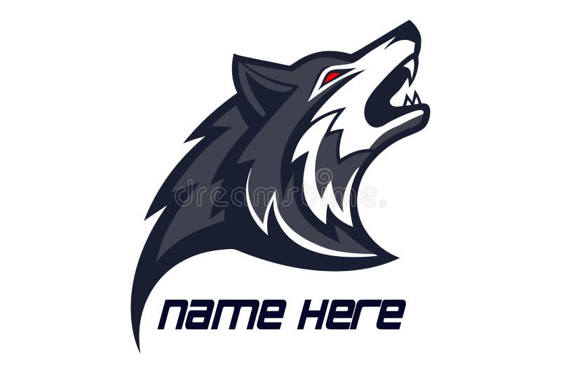 Stylized Wolf Head Logo Graphic, Side Profile View Stock Vector ...