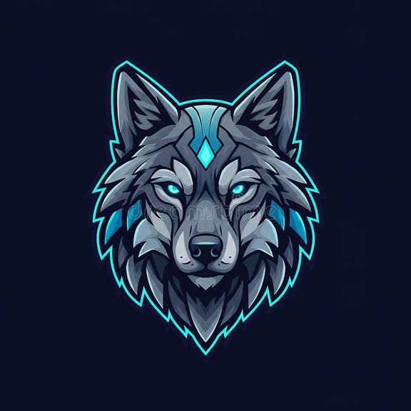 Stylized Wolf Head Illustration Featuring Sharp, Angular Lines and a ...