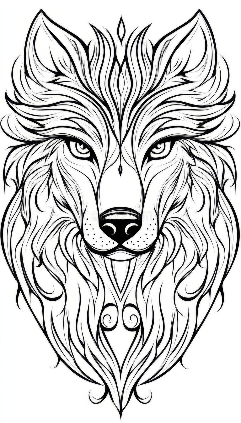 Wolf Zentangle Stock Illustrations – 687 Wolf Zentangle Stock ...