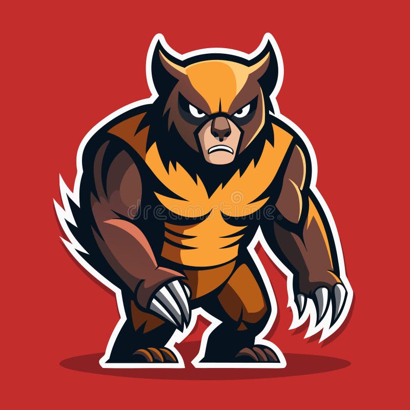 Cartoon Wolverine Character Stock Illustrations – 287 Cartoon Wolverine ...
