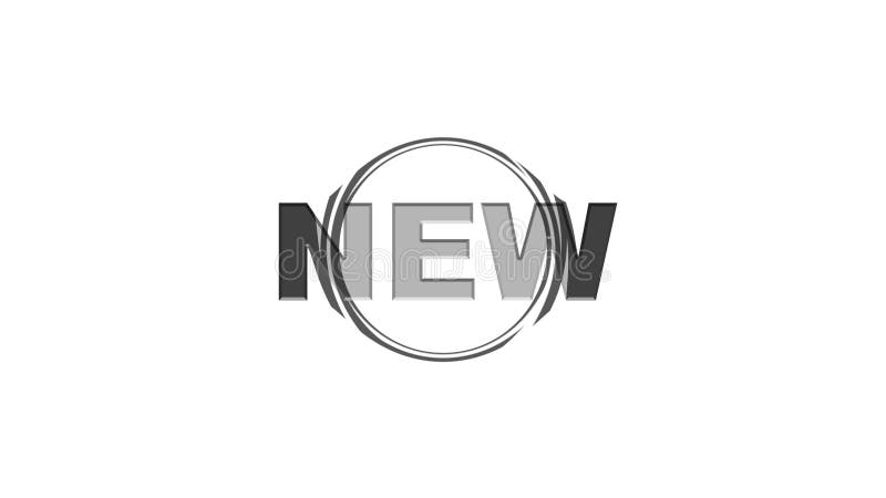 Stylized Word New on a White Background with Animation Stock Video ...