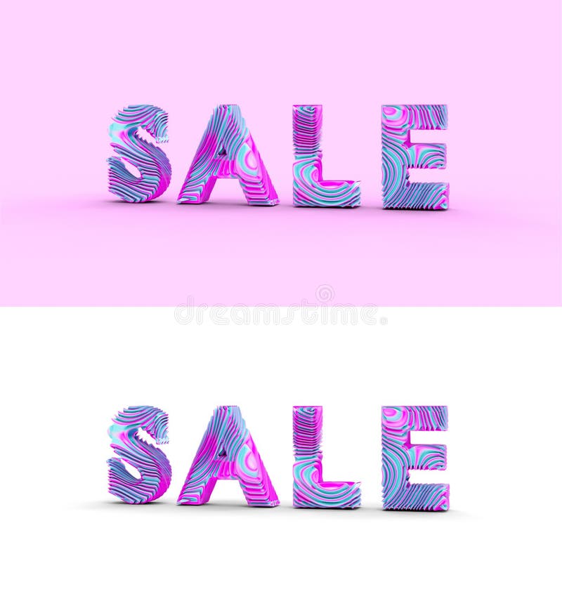 Stylized Word Text SALE, Abstract Good Texture, There is a Shadow. Two ...