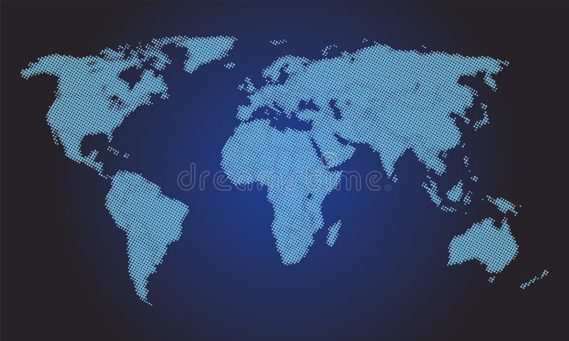 Stylized World Map stock illustration. Illustration of stylized - 10125833