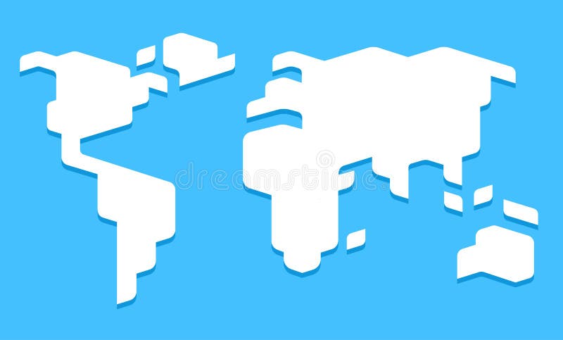 Stylized World Map stock illustration. Illustration of stylized - 10125833