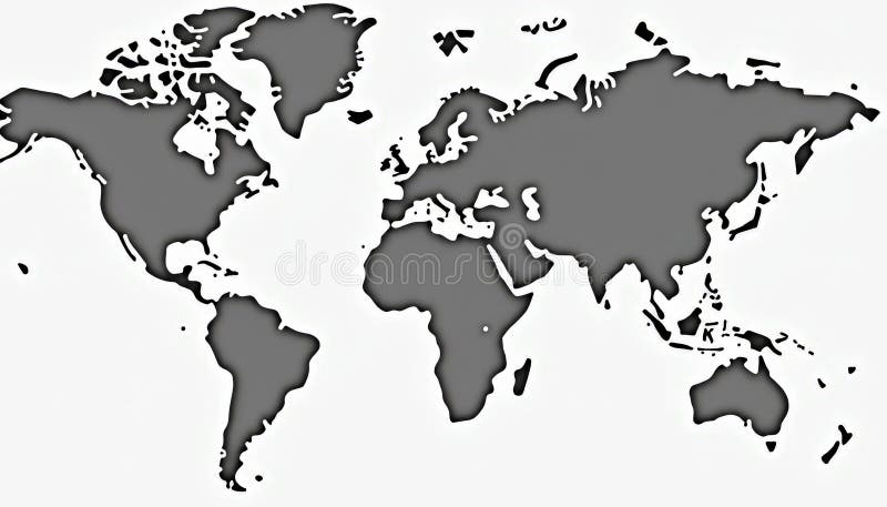 Stylized World Map with Gradient Colors - Educational and Data ...