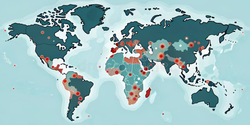 Virus Distribution Map Stock Illustrations – 199 Virus Distribution Map ...