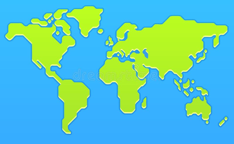 Stylized world map stock vector. Illustration of graphic - 70679595