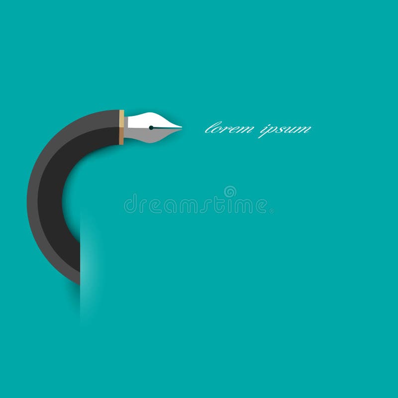 Stylized writing pen stock vector. Illustration of corporate - 72440415