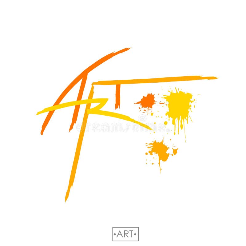 Art Studio Logo. Artistic School Emblem. Typography. Beautiful Letters ...