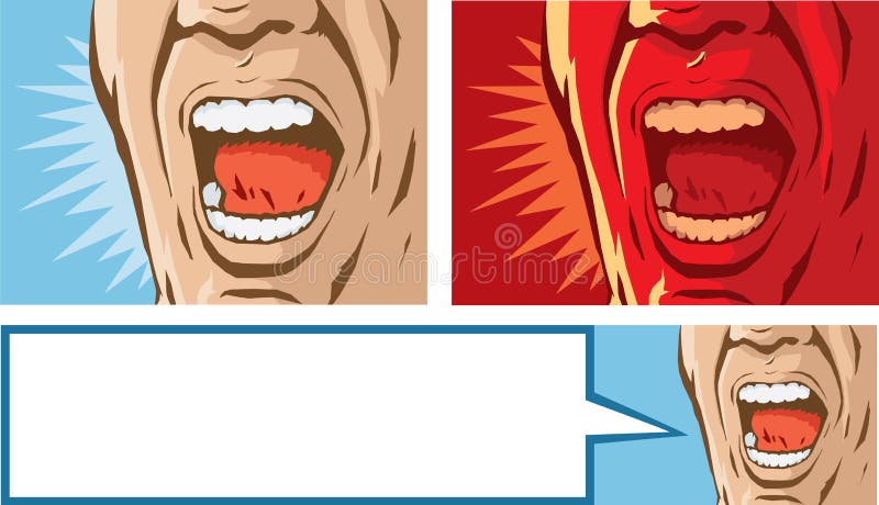 Yelling Mouth Cartoon