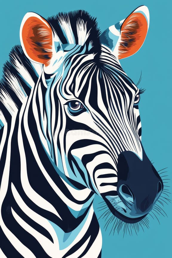 Stylized Zebra Illustration Stock Illustration - Illustration of black ...