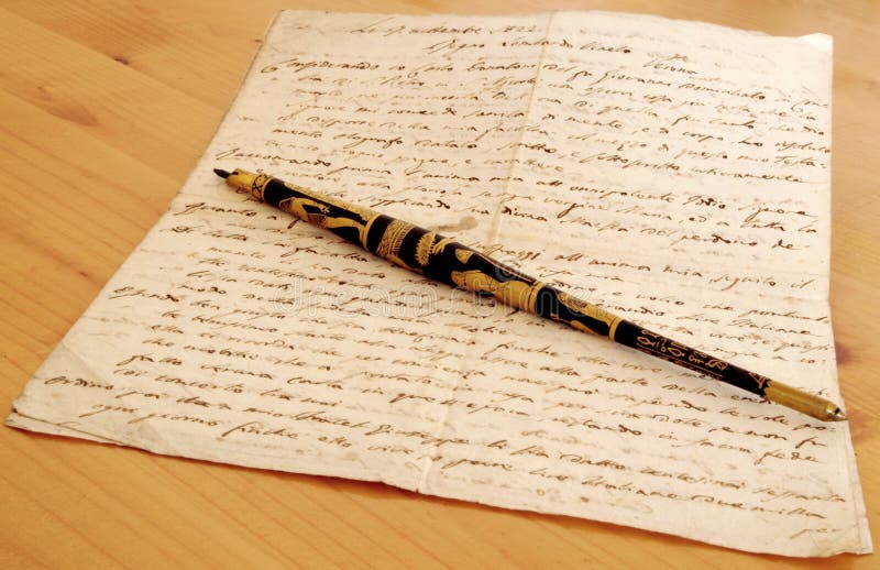 Stylus and Ancient Manuscript Stock Photo - Image of collectable ...