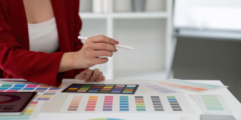 Color Theory and Graphic Design. a Graphic Designer Focuses on a Range ...