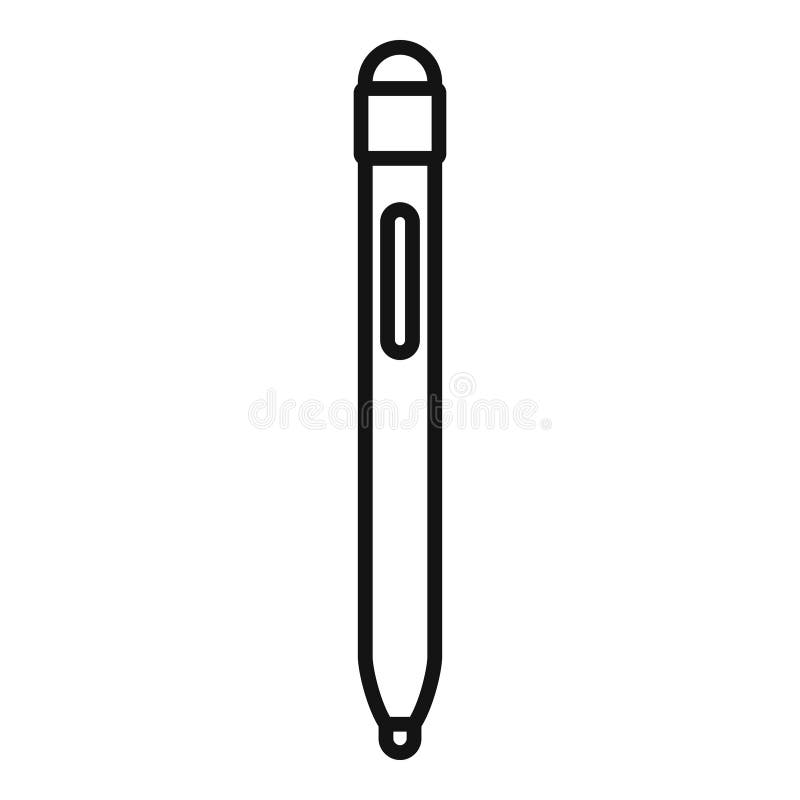 Stylus Pen Icon Showing Drawing Tool for Touchscreen Stock Illustration ...