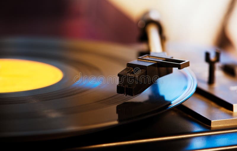 Stylus on a Vinyl LP Record Stock Photo - Image of jockey, gramophone ...