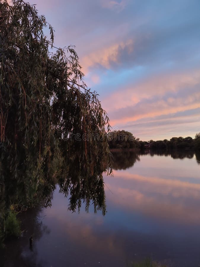 The Styr River stock image. Image of river, water, sunset - 254204785