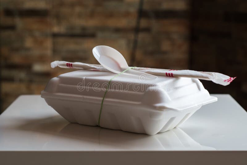 Styrofoam box for food stock image. Image of biodegradable - 93738979