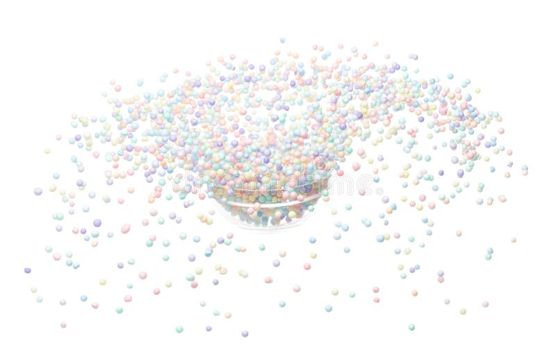 Styrofoam Mini Ball Fly Explosion, Pastel Foam Mini Balls Float Explode ...