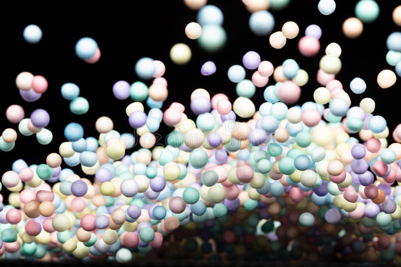 Styrofoam Mini Ball Fly Explosion, Pastel Foam Mini Balls Float Explode ...