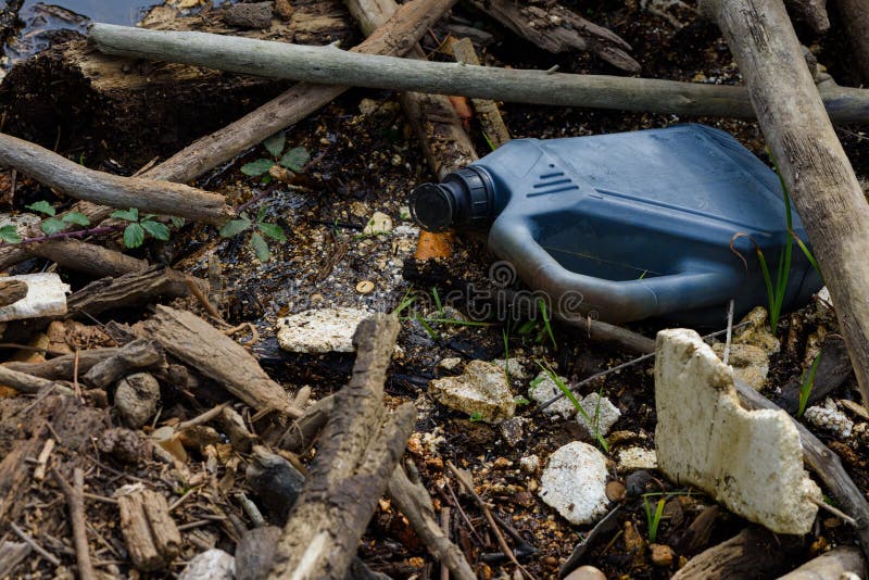 Styrofoam and Plastic Pollution Garbage in Water Stock Photo - Image of ...
