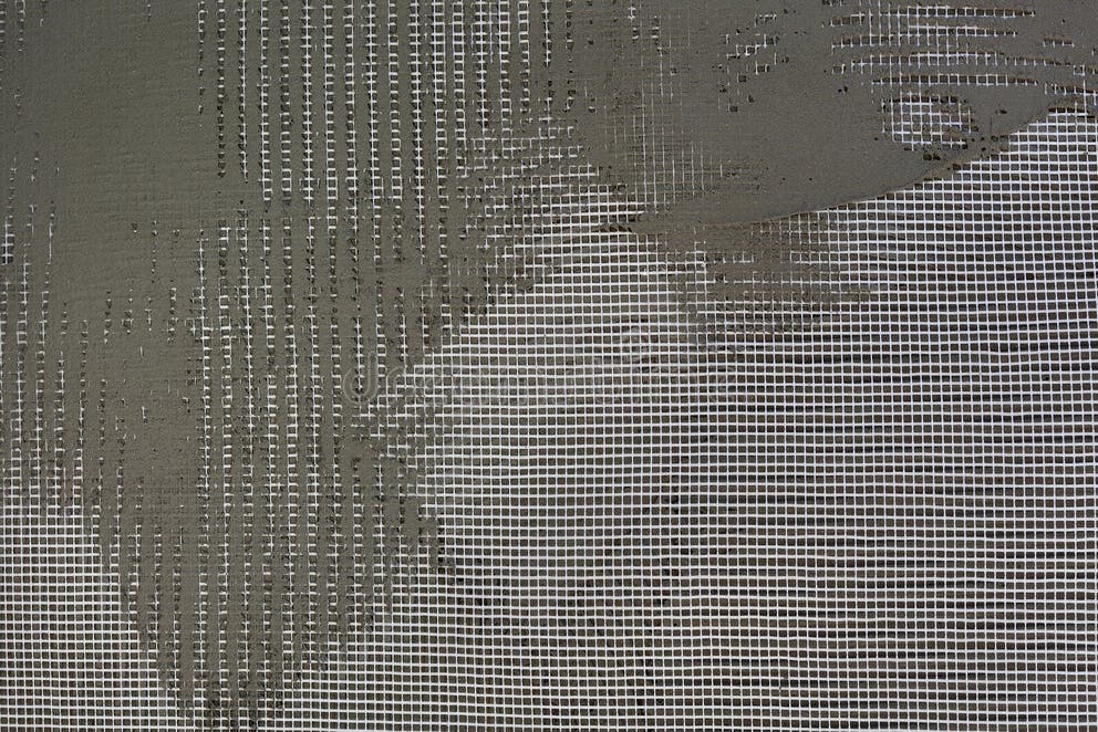 Styrofoam, Polystyrene Insulation of Wall with Mortar and Netting Stock ...