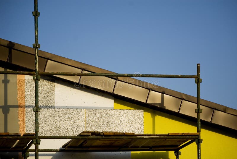 Styrofoam Warming of Building Wall. Stock Image - Image of warming ...