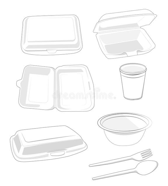 Styrofoam Food Packaging Stock Illustrations – 800 Styrofoam Food ...