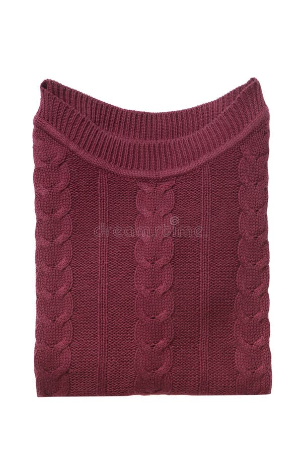Suéter Doblado Vinoso Aislado Foto de archivo - Imagen de knitwear ...